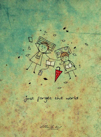 Just forget the world | Mini Art | Framed Art | Unposted Letters ...